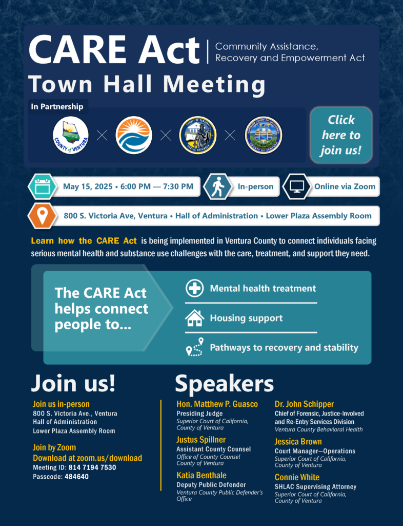 CARE Act Town Hall Meeting - Ventura County Behavioral Health