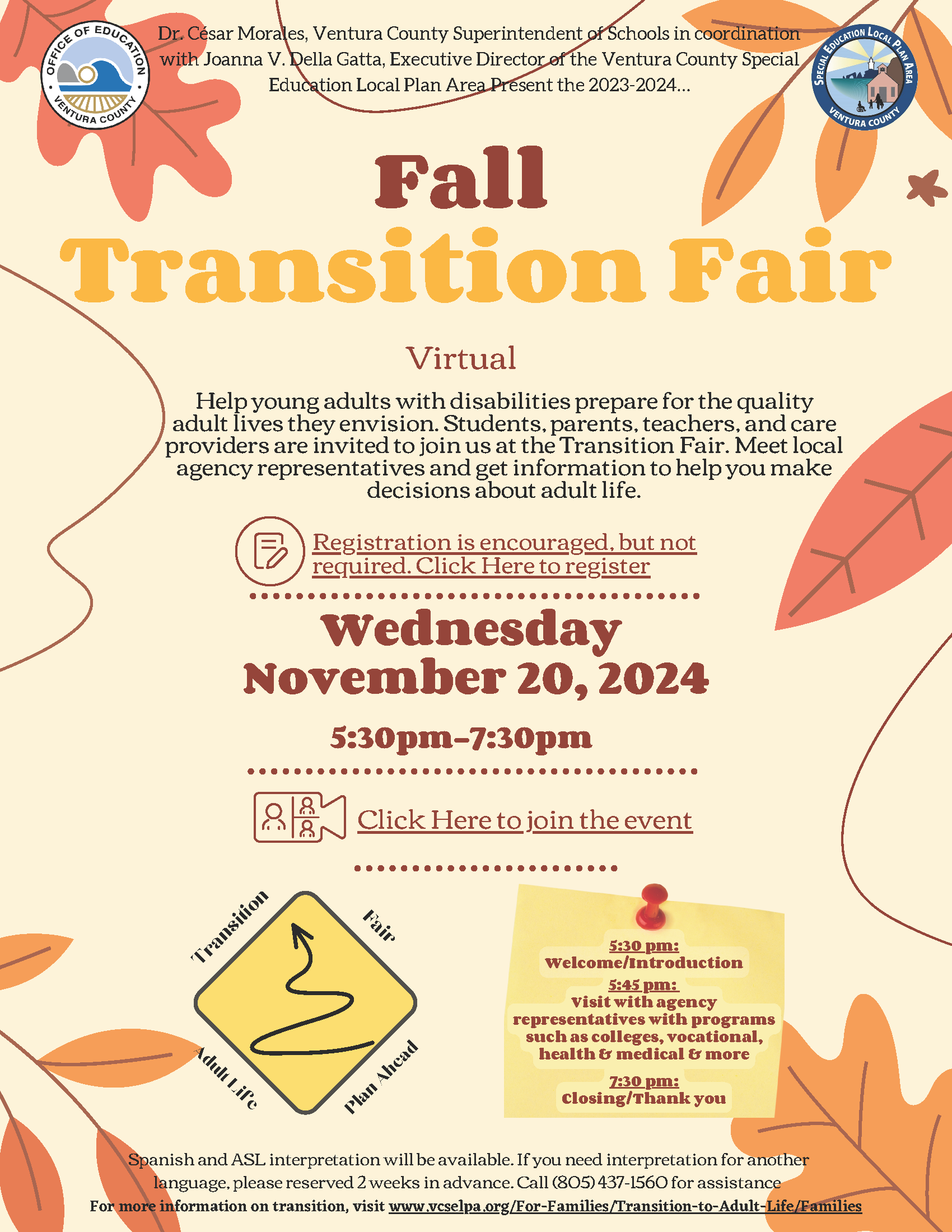 Fall Ventura County Transition Fair – Ventura County Health Care Agency